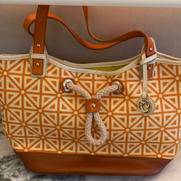 Spartina 449 | Bags | Spartina 449 Nautical Style Orange Geometric ...